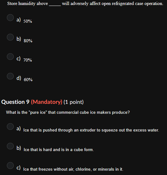 Solved Store humidity above will adversely affect open | Chegg.com
