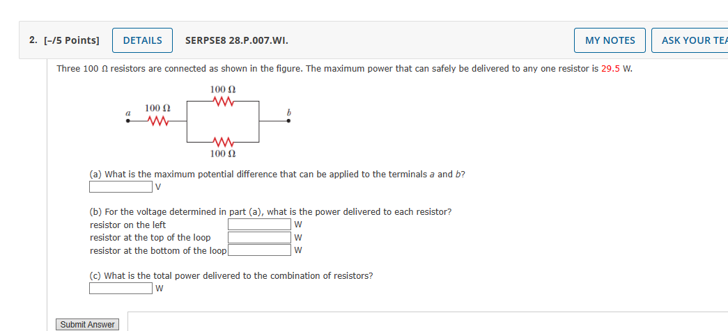 Solved (a) What is the maximum potential difference that can | Chegg.com