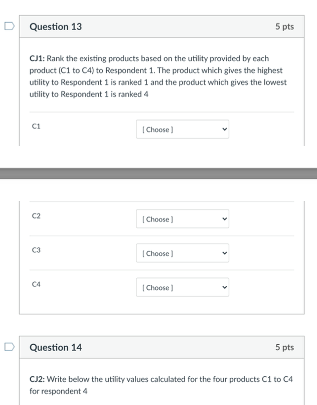 Conjoint Design Delivery Levels Efficiency time | Chegg.com