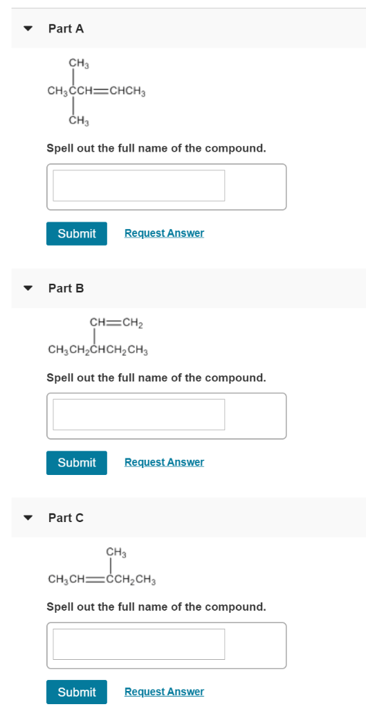 Solved Part A CH3 CH3CCHCHCH3 3 Spell out the full name of | Chegg.com