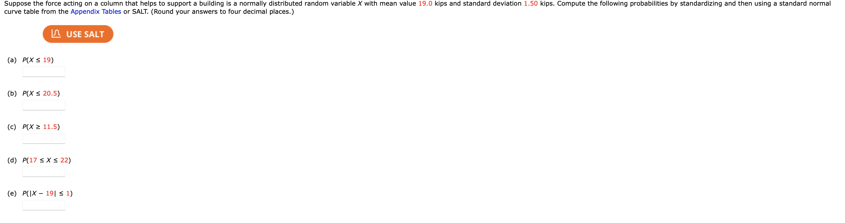 Solved curve table from the Appendix Tables or SALT. (Round | Chegg.com