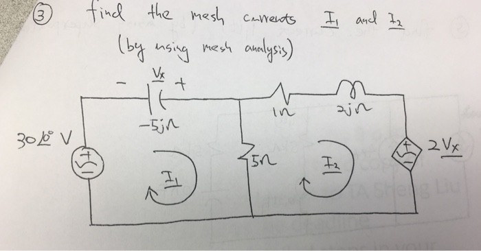 Solved Find the mesh currents I1 and I2 by using mesh | Chegg.com