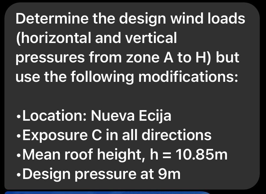 Solved Determine the design wind loads (horizontal and | Chegg.com