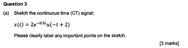 Solved (a) Sketch the continuous time (CT) signal: | Chegg.com