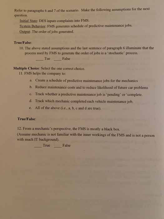 Solved Business Scenario-Maintenance Process of Rental Cars: | Chegg.com