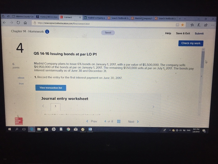 Solved Chapter 14 -Homework Help Save & Exit Submit Check my | Chegg.com