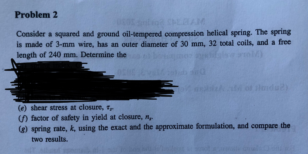 Solved Problem 2 Consider a squared and ground oil-tempered | Chegg.com