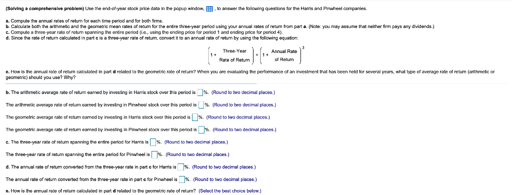 Solved (Solving a comprehensive problem) Use the end-of-year | Chegg.com
