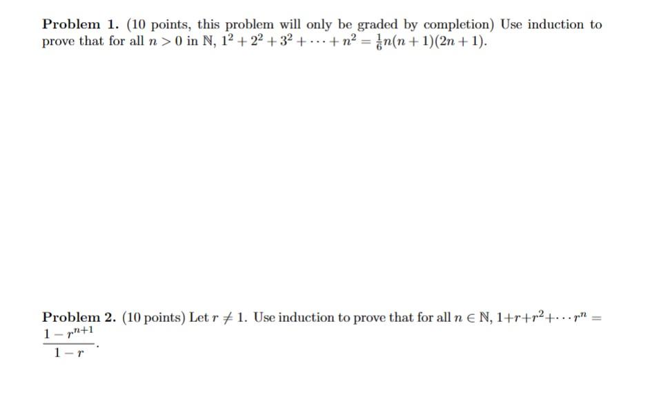 Solved Problem 1. (10 points, this problem will only be | Chegg.com