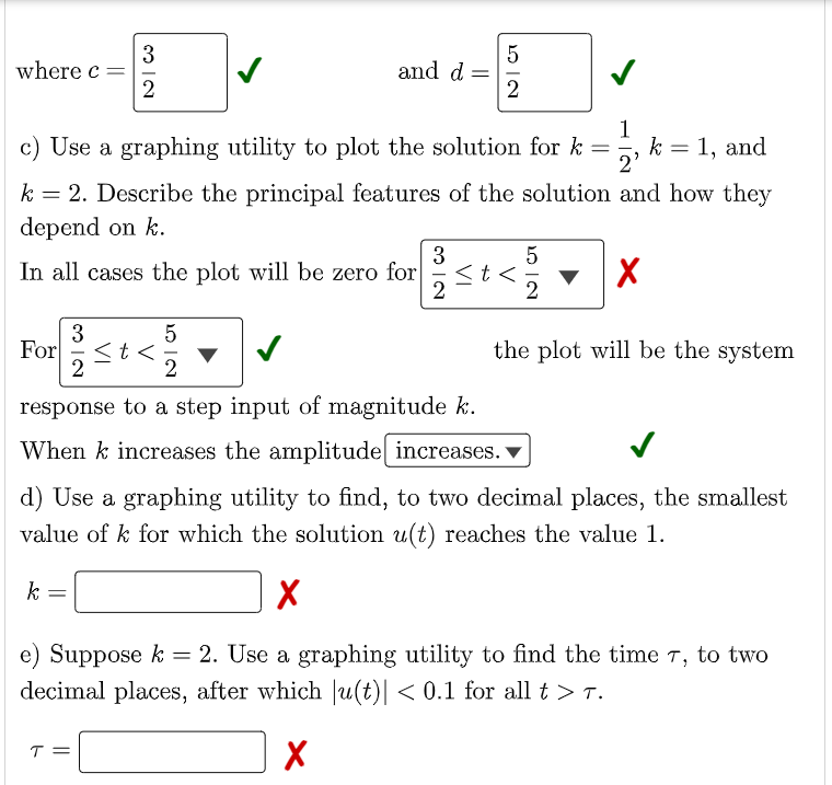 Solved A certain spring-mass system satisfies the initial | Chegg.com