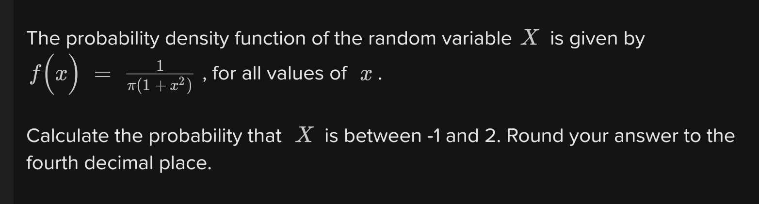 Solved The probability density function of the random | Chegg.com