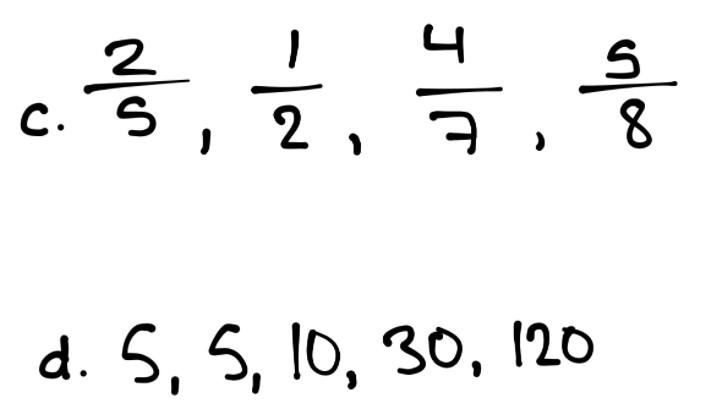 Solved 디 2 C. S 를글복 2 6 68 d. S, S, Io, 30, 20 | Chegg.com