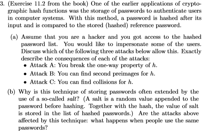 3. (Exercise 11.2 from the book) One of the earlier | Chegg.com