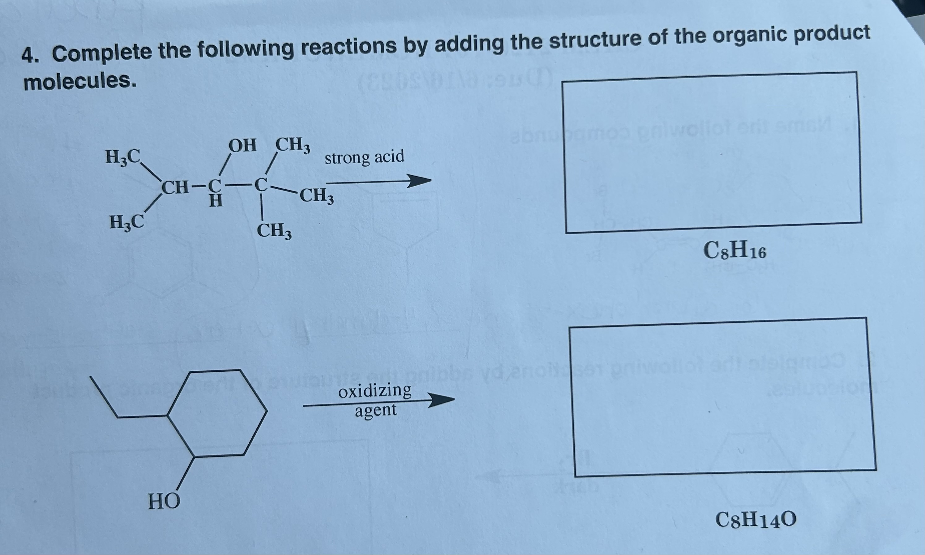 Solved Complete the following reactions by adding the | Chegg.com