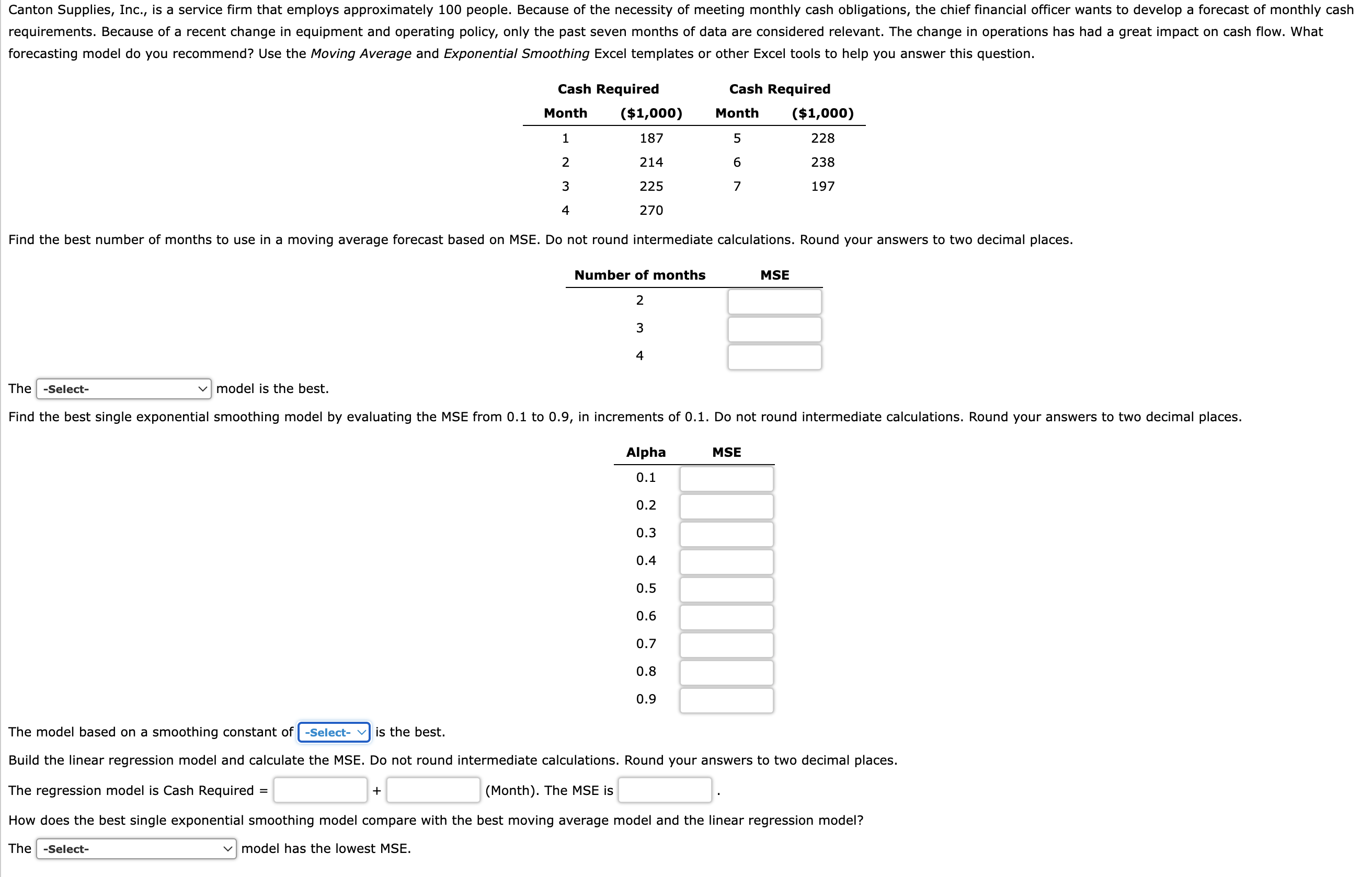 Forecasting Model Do You Recommend Use The Moving