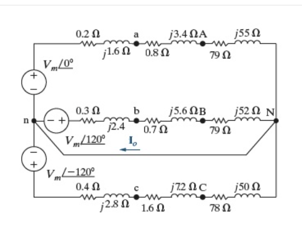 Solved Vm = 300 V Van = ? Vab = ? — in phasor notation | Chegg.com