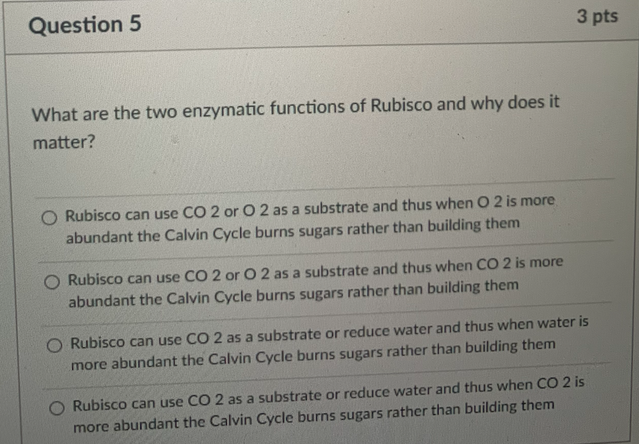 Solved 3 pts Question 5 What are the two enzymatic functions | Chegg.com