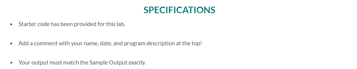 Solved LAB - output_values LAB - DESCRIPTION In this | Chegg.com Solved LAB - output_values LAB - DESCRIPTION In this | Chegg.com