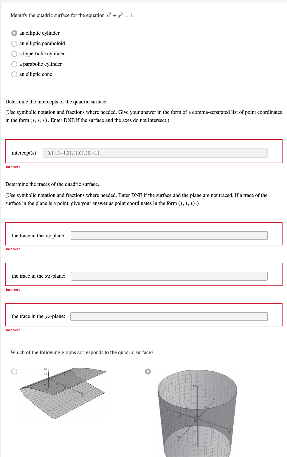 Solved Identify the quadric surface for the equation | Chegg.com