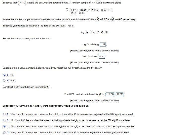Solved Suppose that (Y1,X1) satisfy the assumptions | Chegg.com