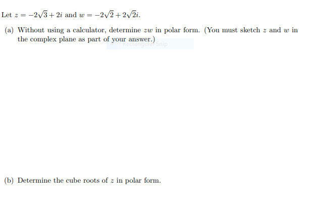 Solved Carefully sketch the set of points in the complex | Chegg.com