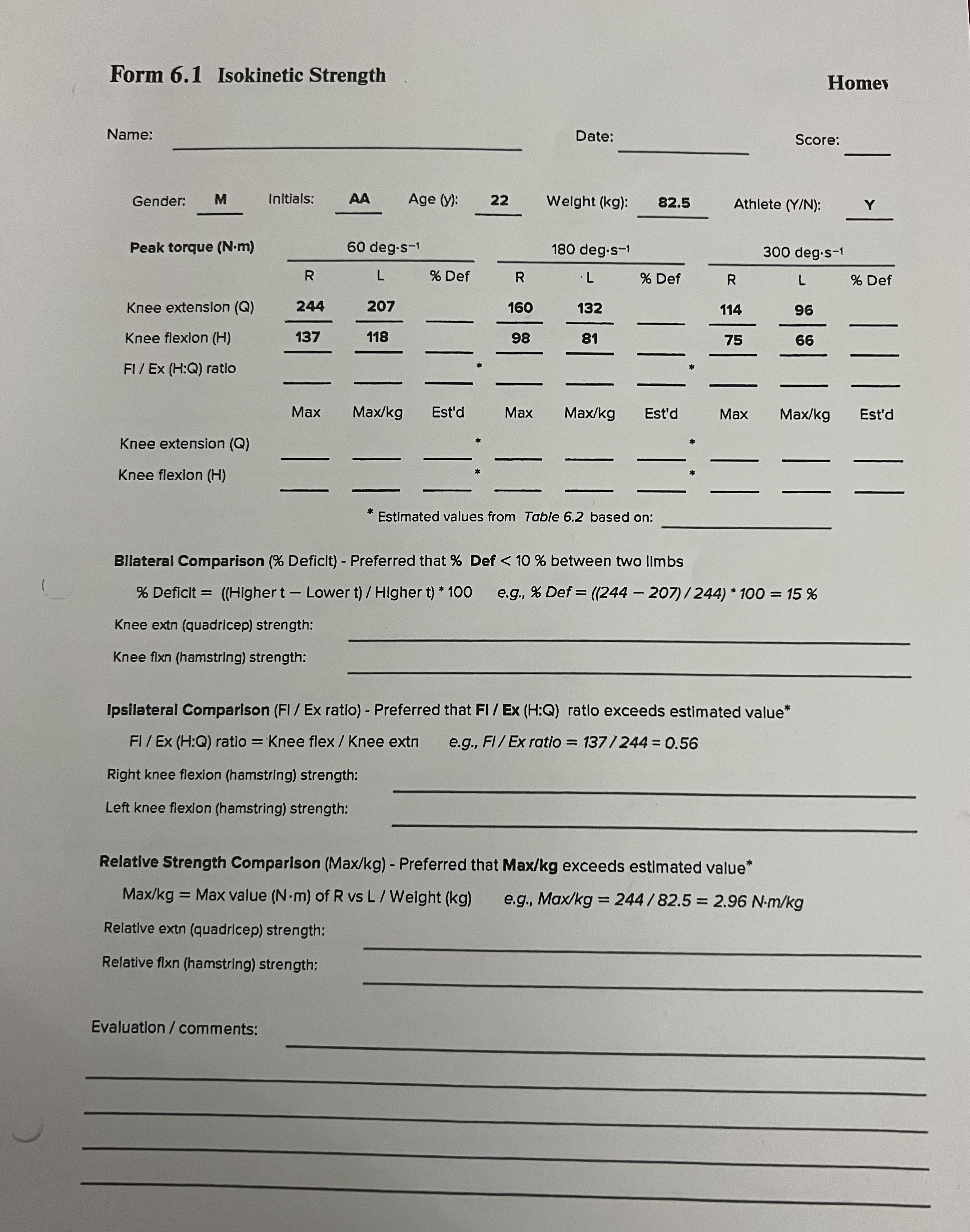 Solved Please solve form 6.1 | Chegg.com