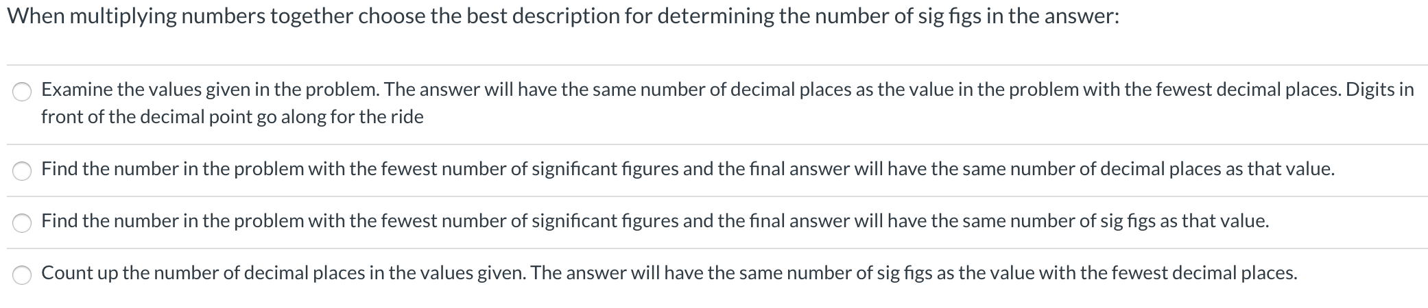 Solved When adding numbers together choose the best | Chegg.com