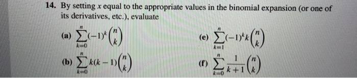 Solved 14. By setting x equal to the appropriate values in | Chegg.com
