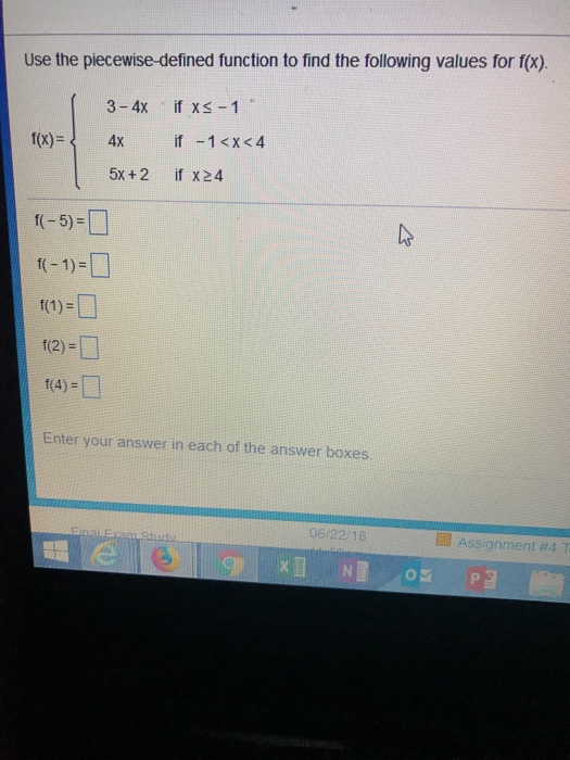 Solved Use the piecewise-defined function to find the | Chegg.com Solved Use the piecewise-defined function to find the | Chegg.com