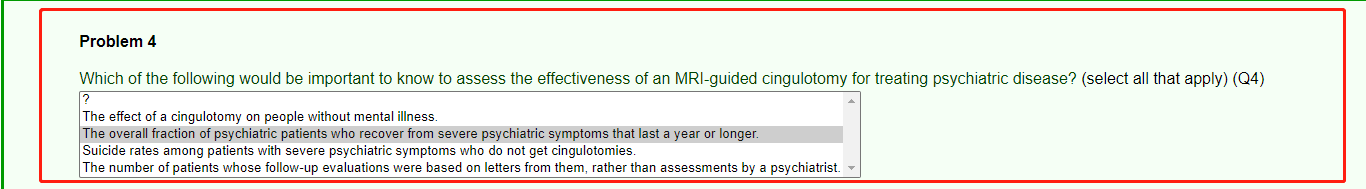 Solved Surgery for Psychiatric Illness The next few | Chegg.com