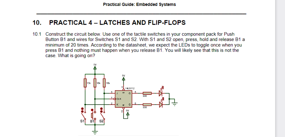 Solved 10.2 Explain the purpose of the 10kΩ resistors in | Chegg.com