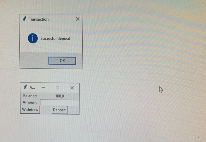 Solved Problem 1: Develop a class BankAccount that supports | Chegg.com