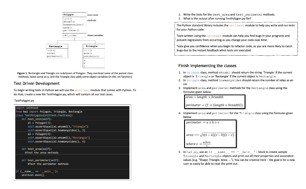 Solved A Create A File Hw2 Py And Define Three Classes