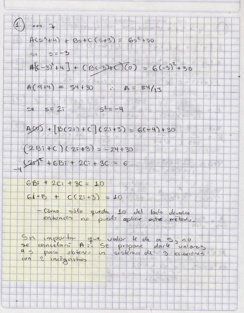 Solved I have a problem about partial fractions, involved in | Chegg.com