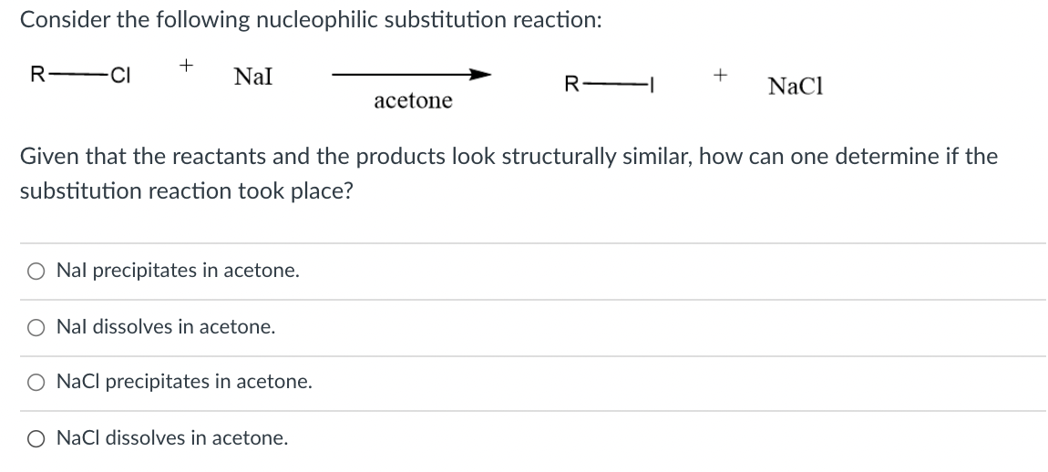 Solved Consider the following nucleophilic substitution | Chegg.com