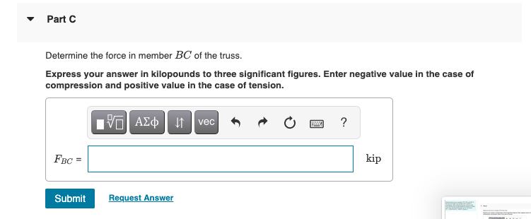 Solved u Review Determine the force in members FE, FB, and | Chegg.com