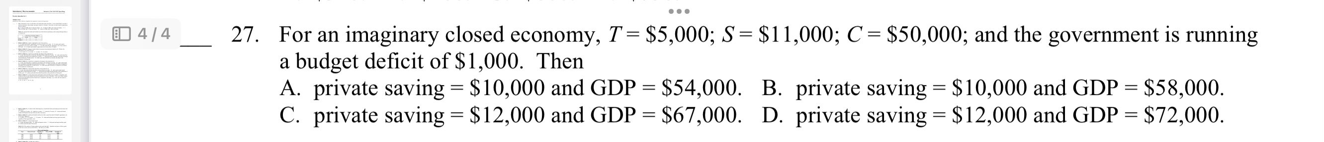 回 44For an imaginary closed economy, | Chegg.com