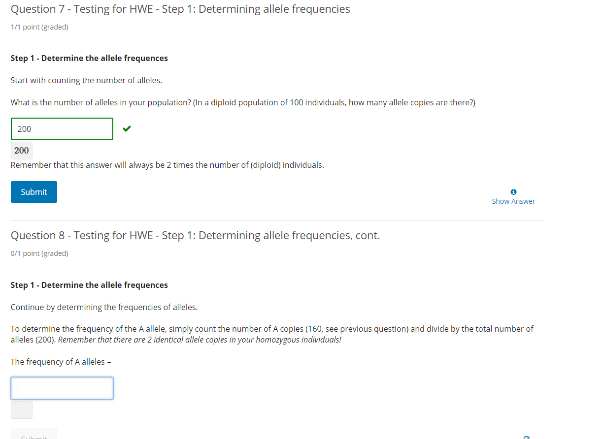 Solved Question 6 - Testing for HWE O points possible | Chegg.com