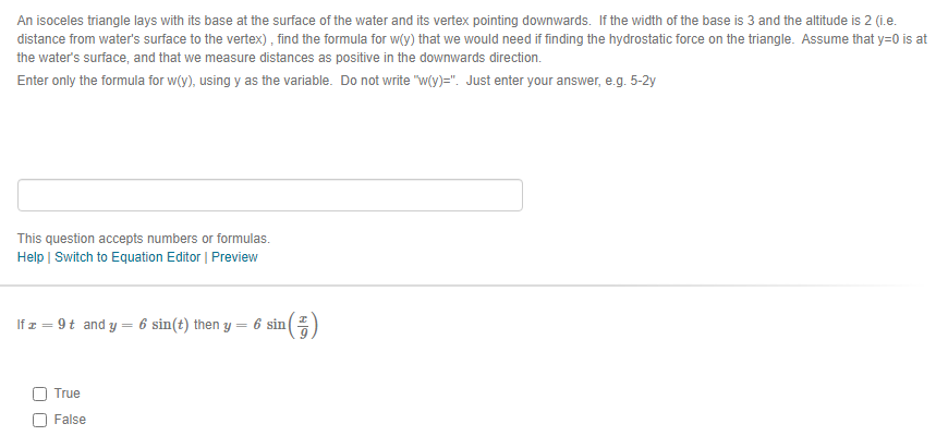 Solved An isoceles triangle lays with its base at the | Chegg.com