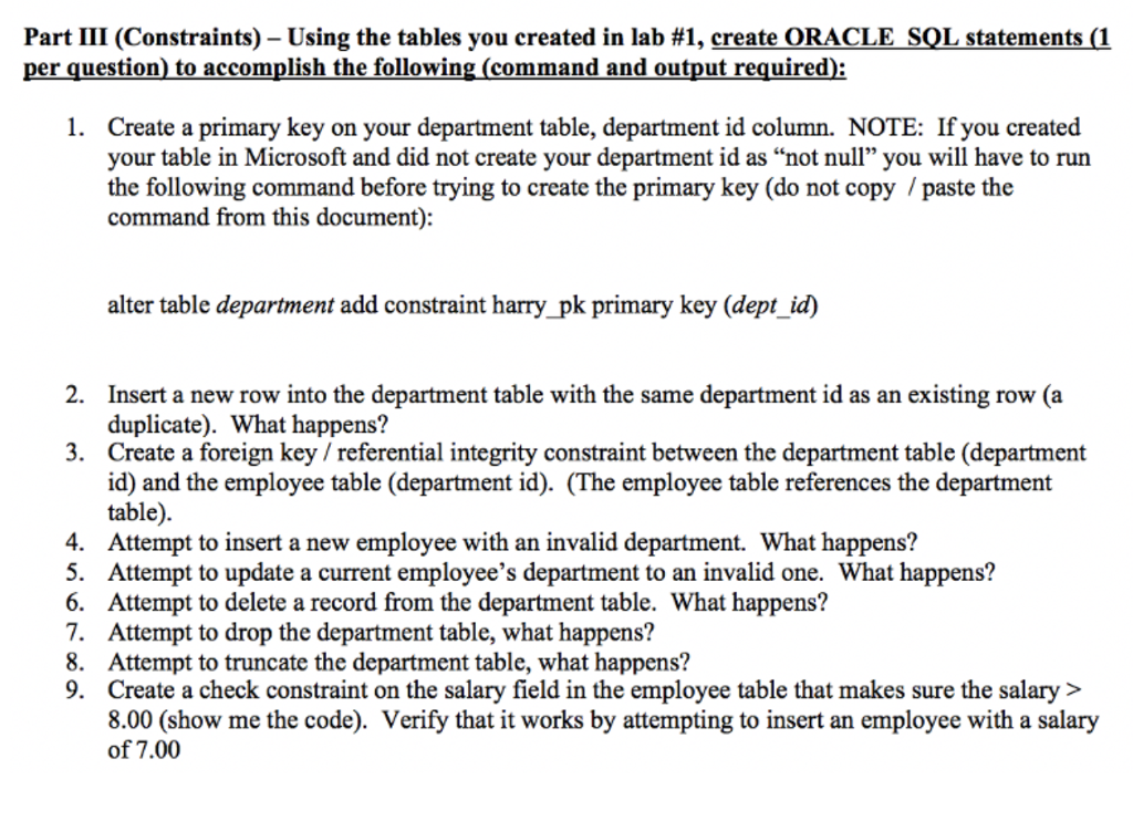 Solved Sample Tables to be downloaded: Employee | Chegg.com