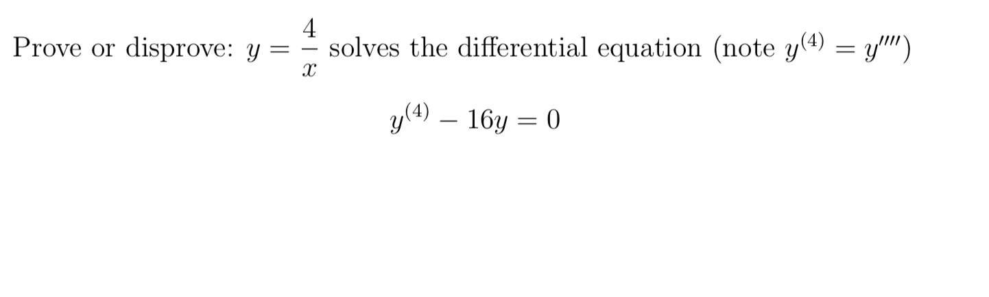 Solved Pranciones Prove or disprove: y solves the | Chegg.com