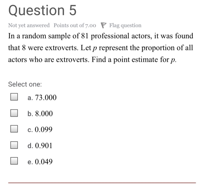 Solved Question5 Not yet answered Points out of 7.00 Flag | Chegg.com