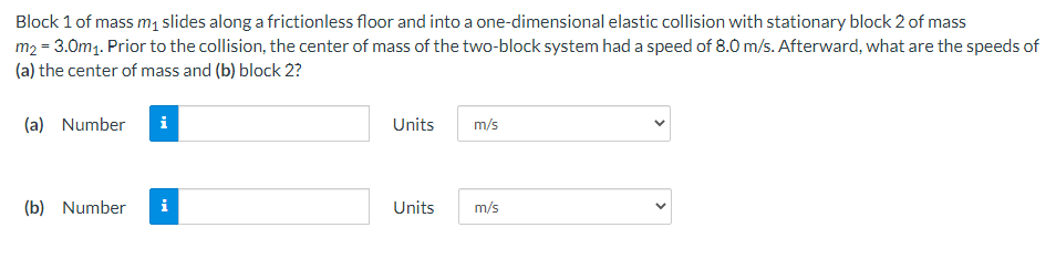 Solved Block 1 of mass m1 slides along a frictionless floor | Chegg.com