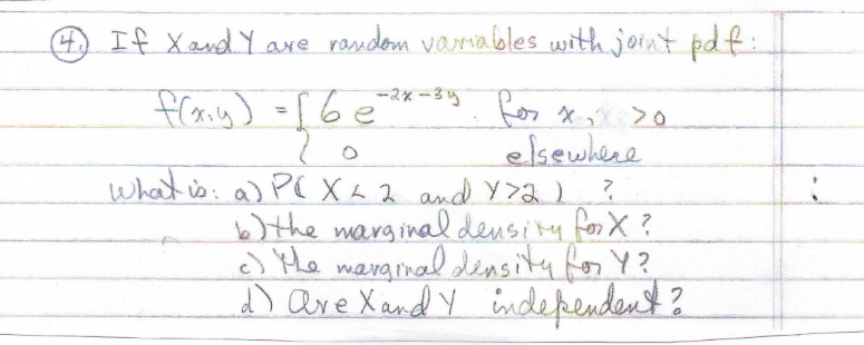 Solved * 24-34 If Xand Yare random variables with joint pdf: | Chegg.com