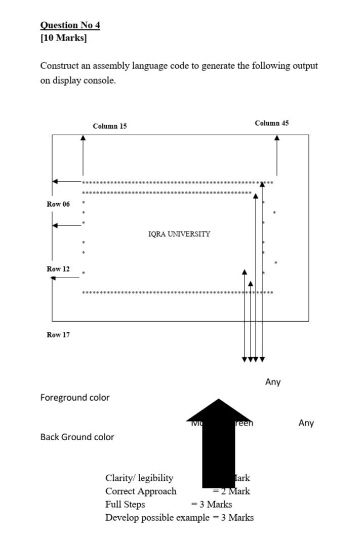 Solved Question No 4 [10 Marks] Construct an assembly | Chegg.com