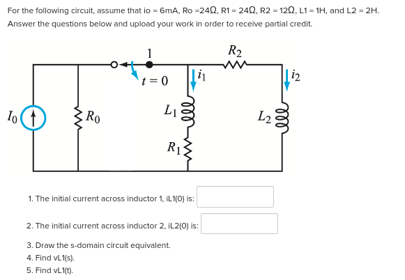 Solved For the following circuit, assume that io =6 | Chegg.com