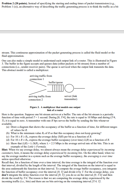 Solved Problem 2 (20 points). Instead of specifying the | Chegg.com
