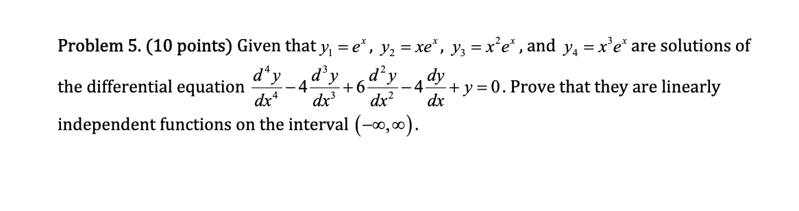 Solved Differential Equations Practice Questions Please | Chegg.com