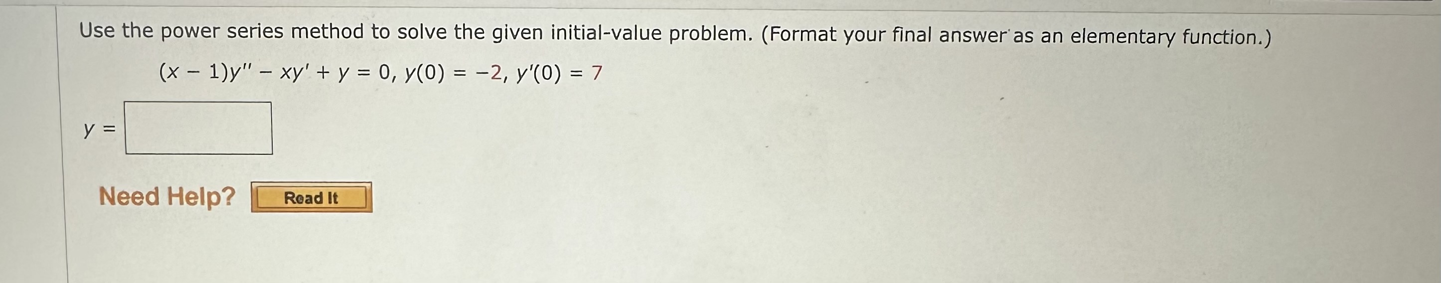 Solved Use the power series method to solve the given | Chegg.com