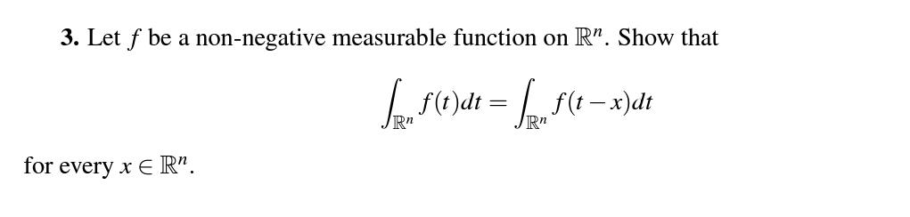 Solved 3. Let f be a non-negative measurable function on R". | Chegg.com